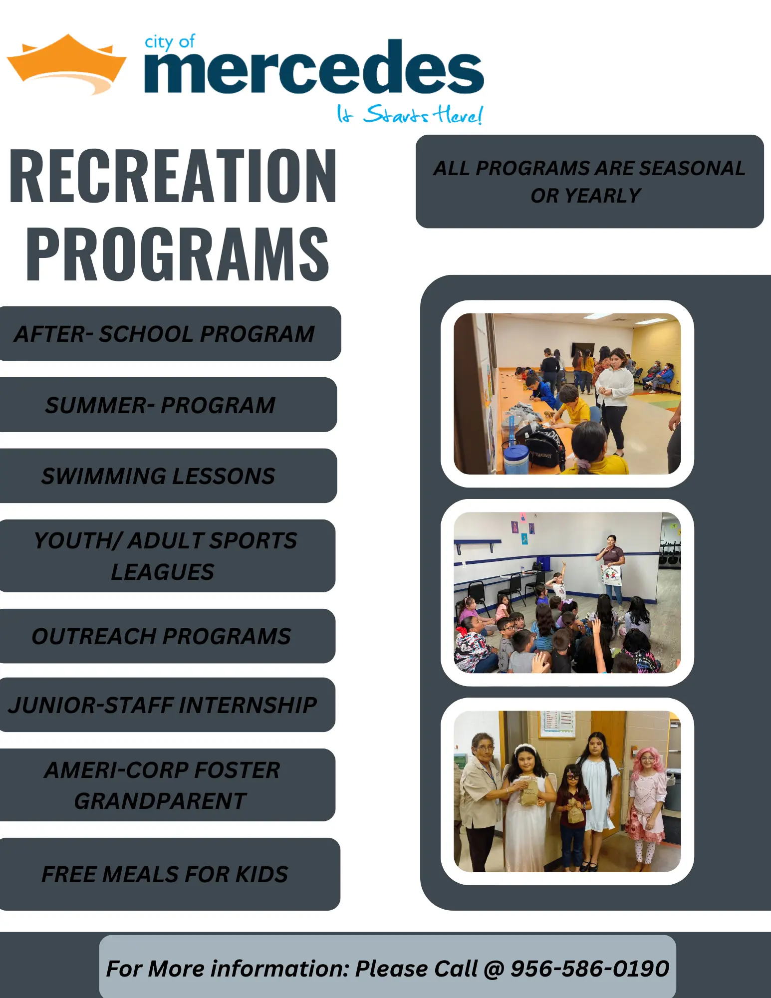 Recreation Calendar | City of Mercedes